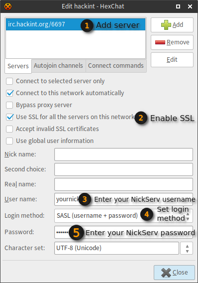 hackint - Connecting